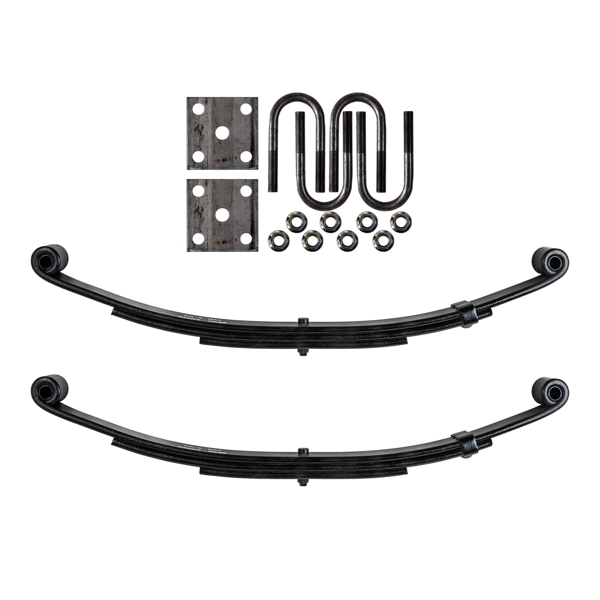 Trailer 3 Leaf Double Eye Spring Suspension Kit for 1 3/4" Tube 2000 lb ...
